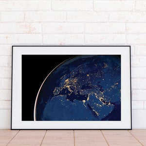 Earth Print, World Map Wall Art, Printable World Map, Earth Wall Art ...
