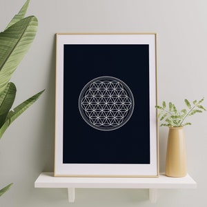 Flower of Life Wall Art, Sacred Geometry Wall Art, Flower of Life Print ...