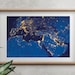 World Map Print, Large World Map, Earth Night Print, NASA Print, World ...
