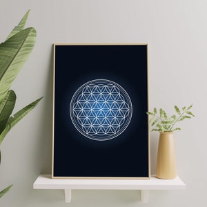 Flower of Life Wall Art | Sacred Geometry Wall Art | Flower of Life ...