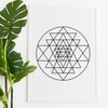 Sacred Geometry Wall Art Bundle, Flower of Life Print, Sri Yantra ...