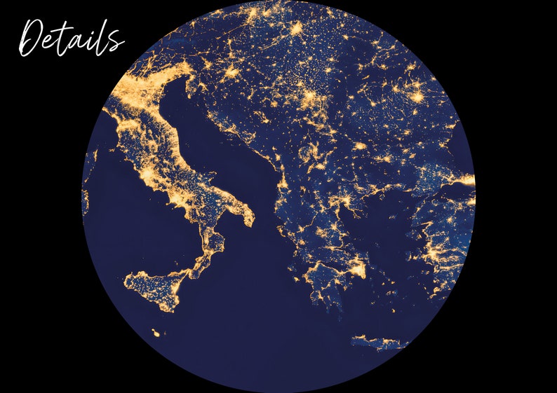 World Map Print Large World Map Earth Print NASA Print - Etsy