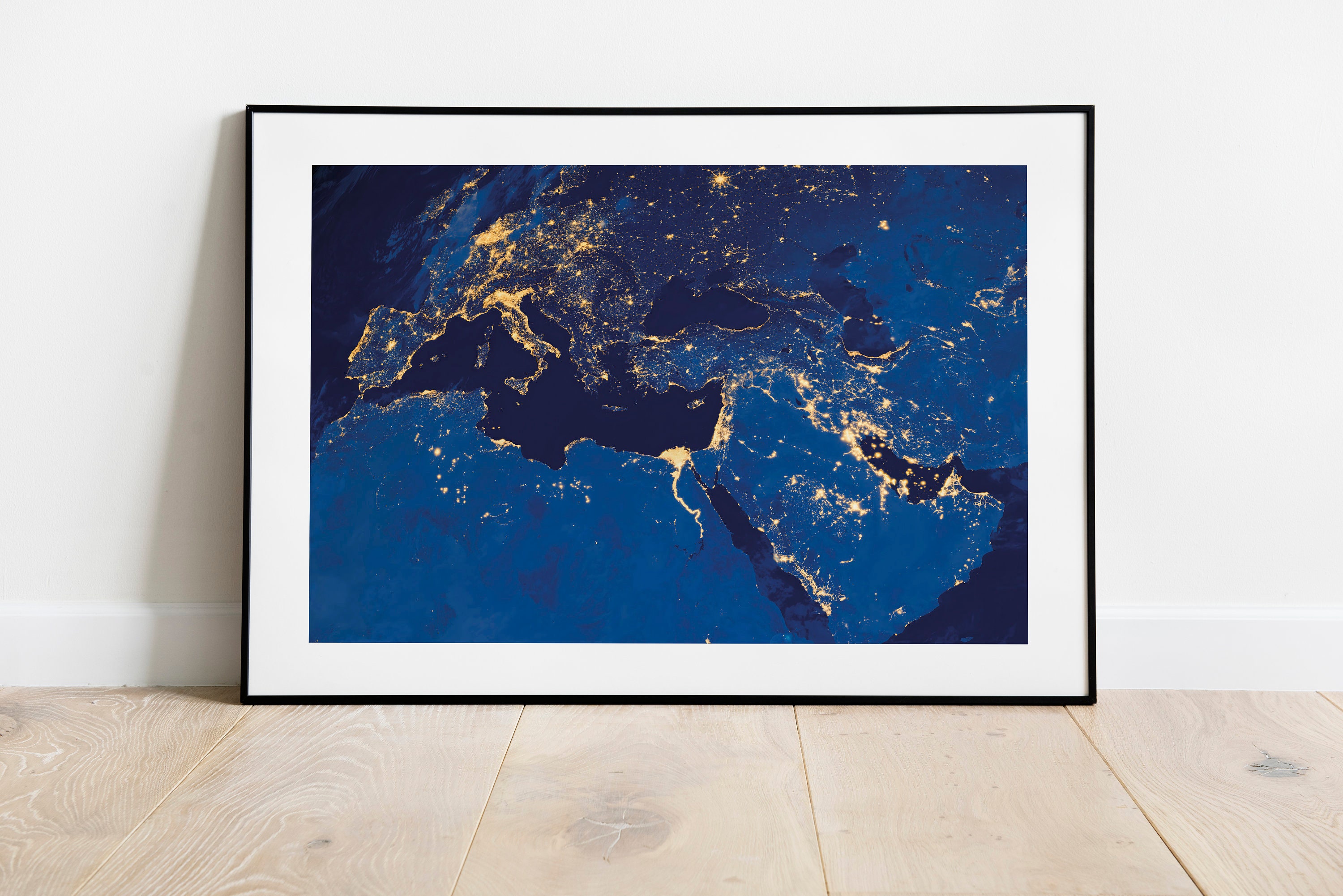 World Map Print, Large World Map, Earth Night Print, NASA Print, World ...