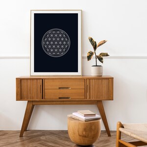 Flower of Life Wall Art, Sacred Geometry Wall Art, Flower of Life Print ...