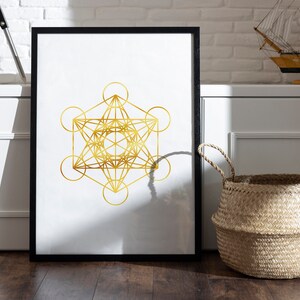 Metatron Print | Metatron Cube Poster | Sacred Geometry Wall Art ...