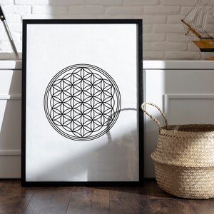 Flower of Life Vector, Flower of Life Svg, Sacred Geometry Svg, Flower ...