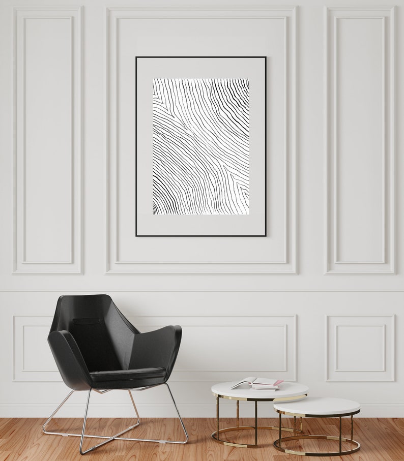 Minimalist Line Art, Abstract Line Art, Black and White Prints, Line ...