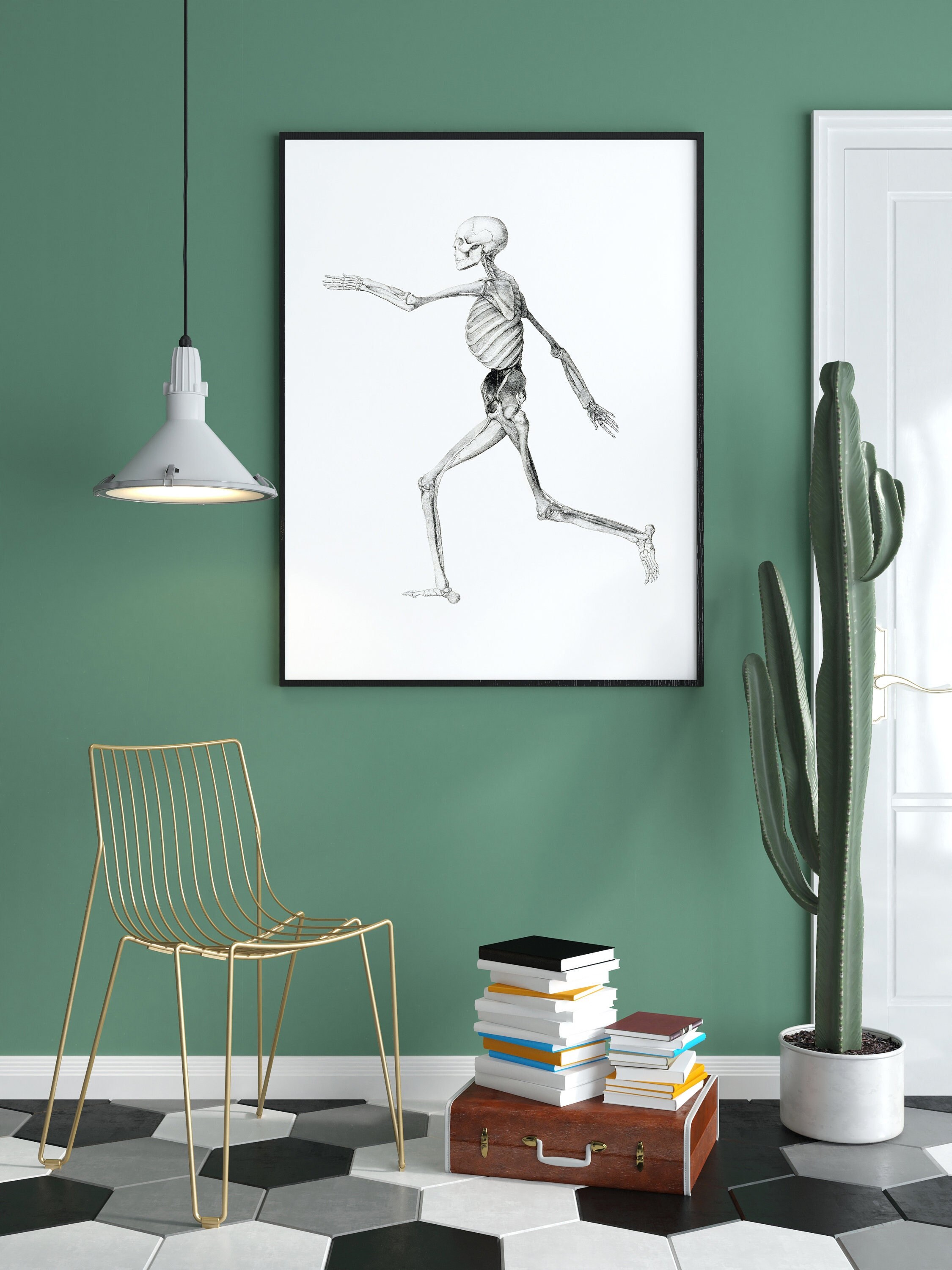 Skeleton Print Skeleton Art Print Human Skeleton Poster Anatomy Poster ...