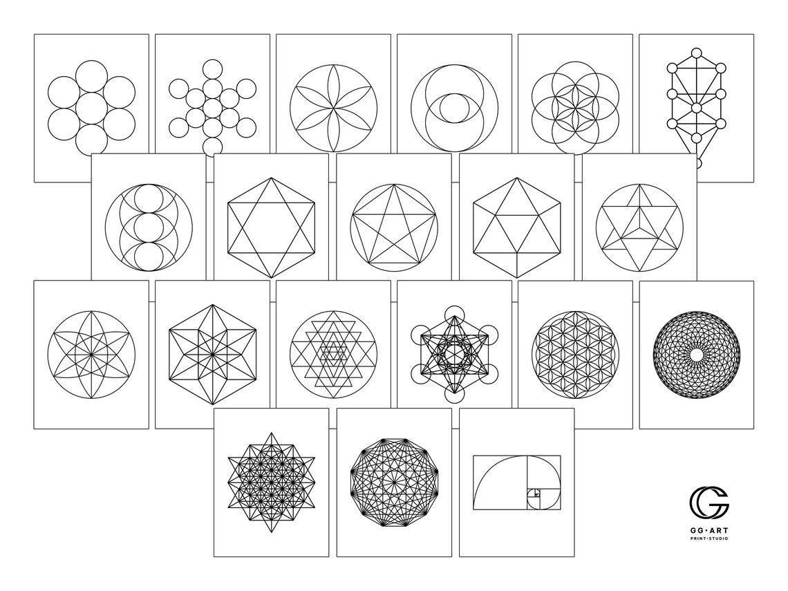 Sacred Geometry Svg Sacred Geometry Art Bundle Mandala Svg - Etsy