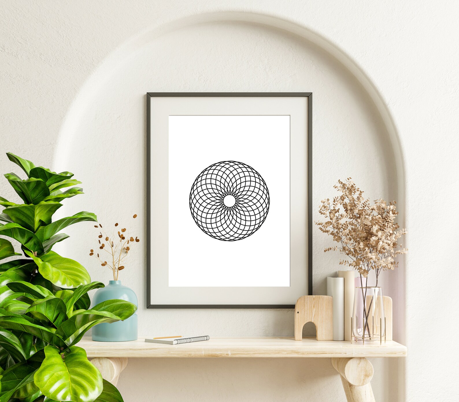 Torus Wall Art | Sacred Geometry Wall Art | Torus Yantra Print ...