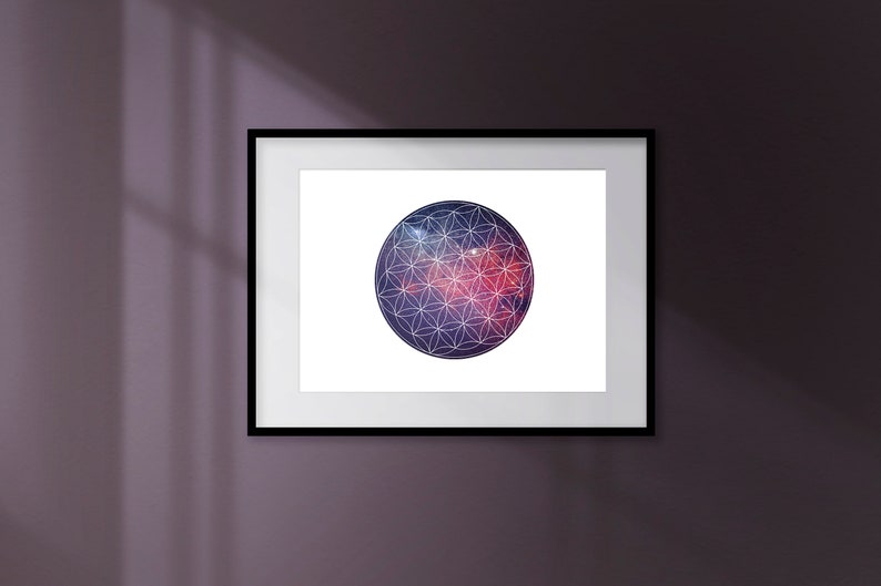 Flower of Life Wall Art, Sacred Geometry Wall Art, Flower of Life Print ...