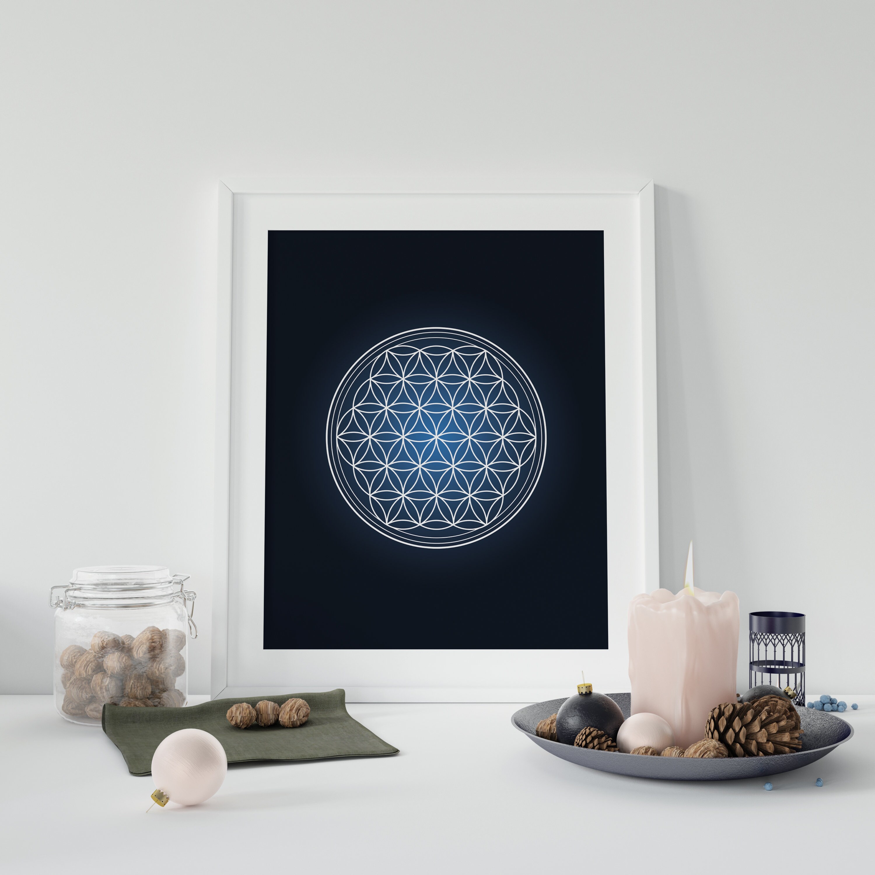 Flower of Life Wall Art Sacred Geometry Wall Art Flower of - Etsy