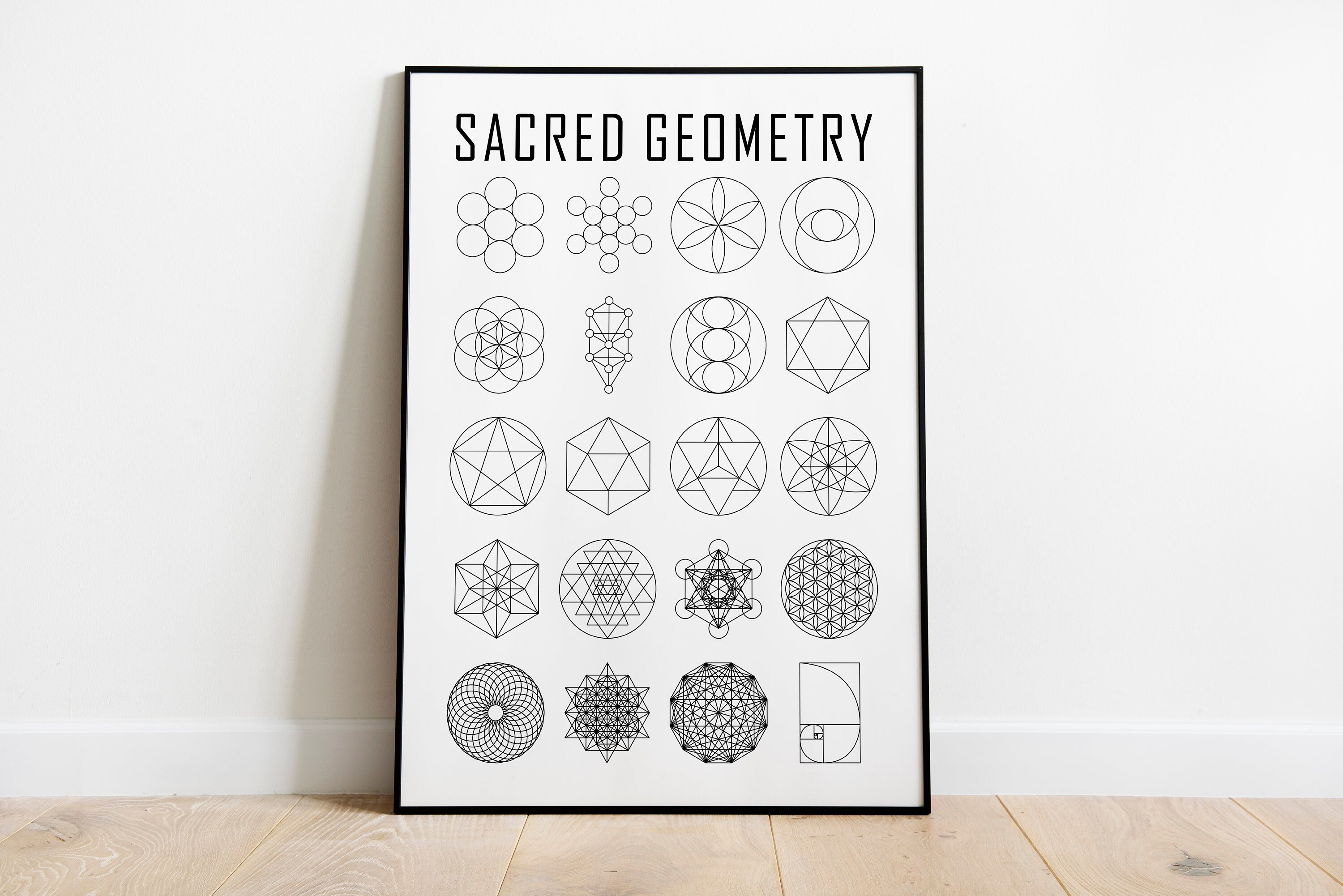 Sacred Geometry Print, Geometric Wall Art, Yoga Wall Art, Spiritual ...