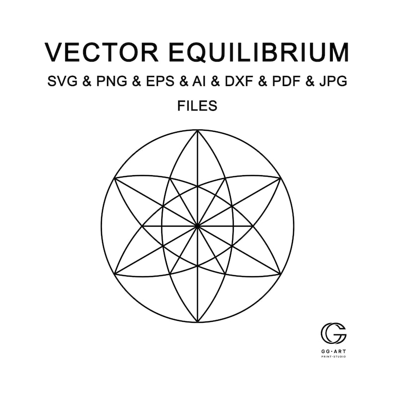 Vector Equilibrium Svg, Sacred Geometry Svg, Vector Equilibrium Laser ...