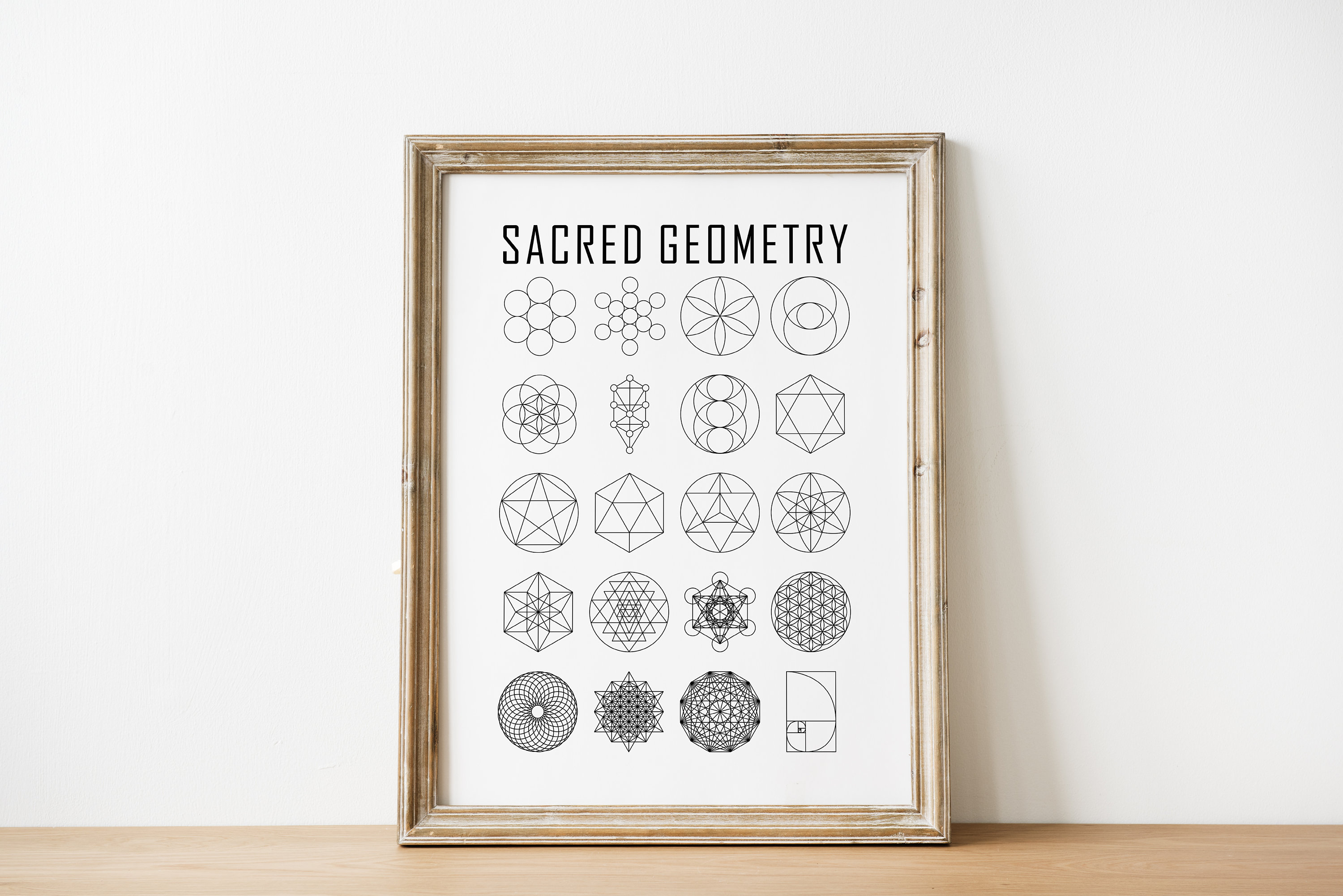 Sacred Geometry Print, Geometric Wall Art, Yoga Wall Art, Spiritual ...