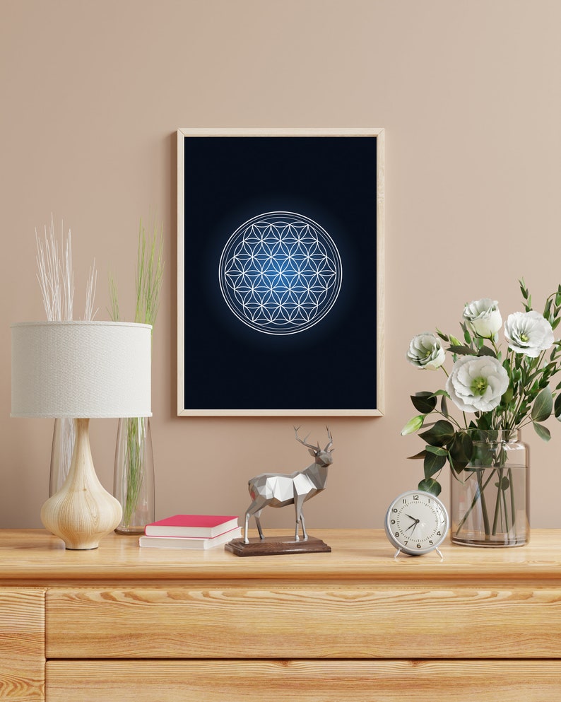 Flower of Life Wall Art Sacred Geometry Wall Art Flower of - Etsy