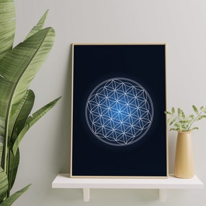 Flower of Life Wall Art Sacred Geometry Wall Art Flower of - Etsy