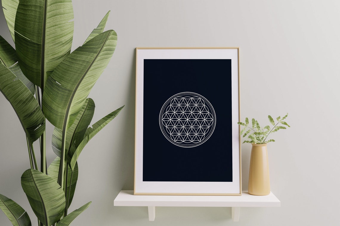 Flower of Life Wall Art, Sacred Geometry Wall Art, Flower of Life Print ...