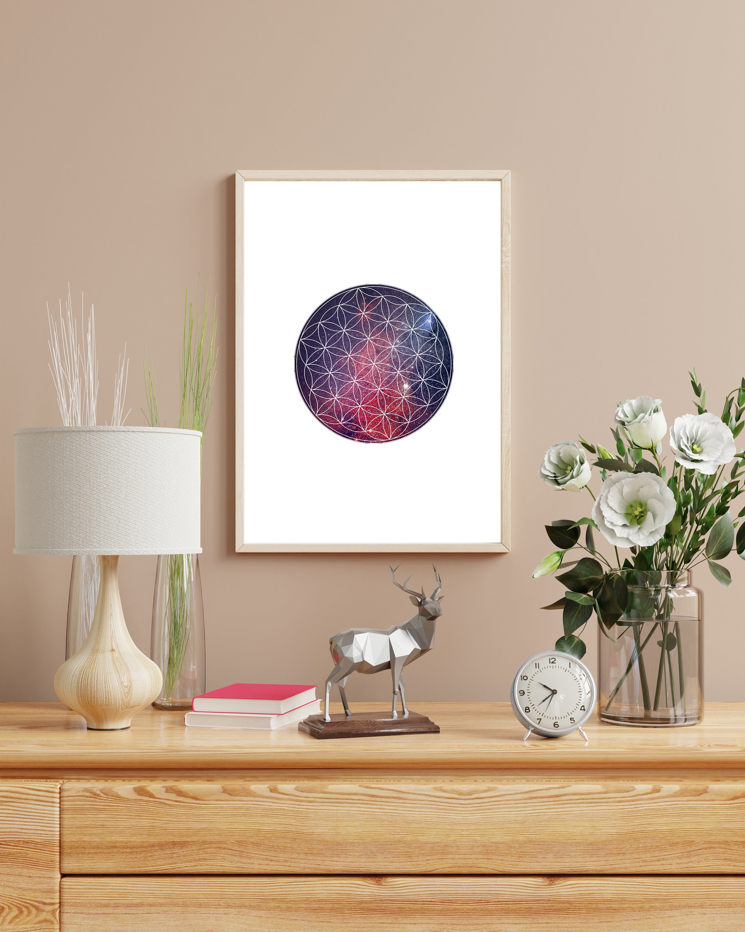 Flower of Life Wall Art, Sacred Geometry Wall Art, Flower of Life Print ...