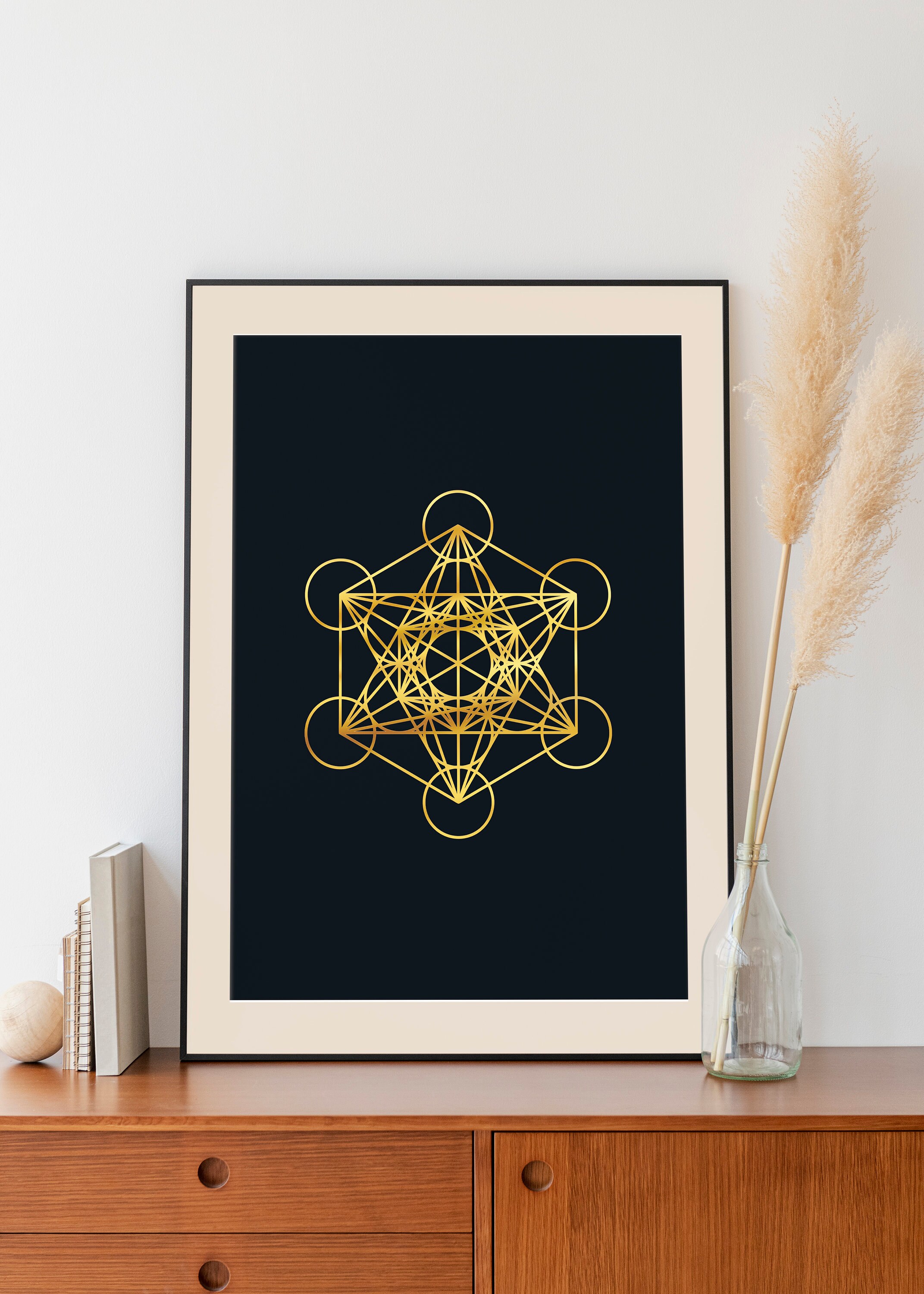 Metatron Print Metatron Cube Poster Sacred Geometry Wall Art Metatron ...