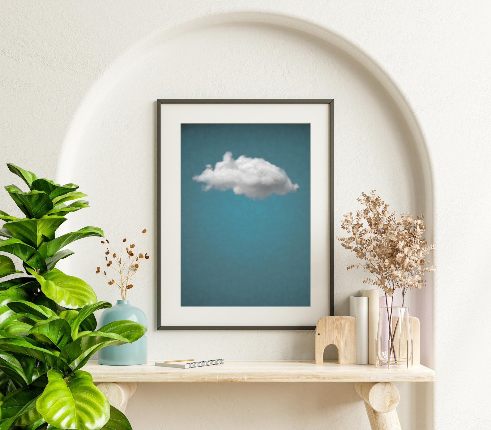 Cloud Wall Art, Sky Blue Wall Art, Surreal Wall Art, Cloud Art Print ...