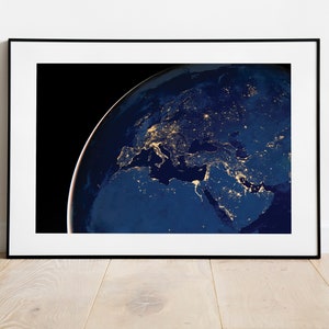 Earth Print, World Map Wall Art, Printable World Map, Earth Wall Art ...