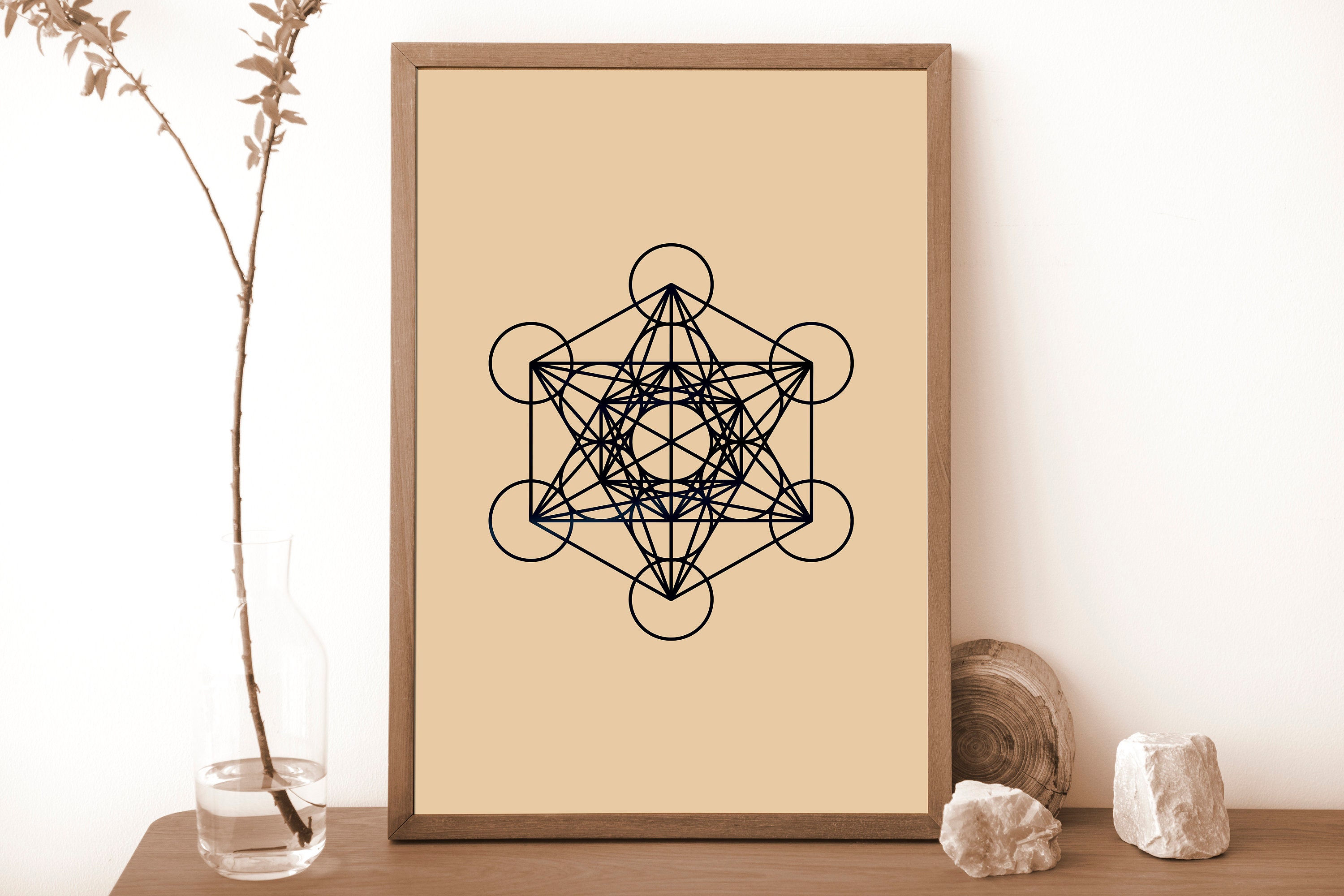 Metatron Cube Wall Art | Sacred Geometry Print | Metatron Print ...