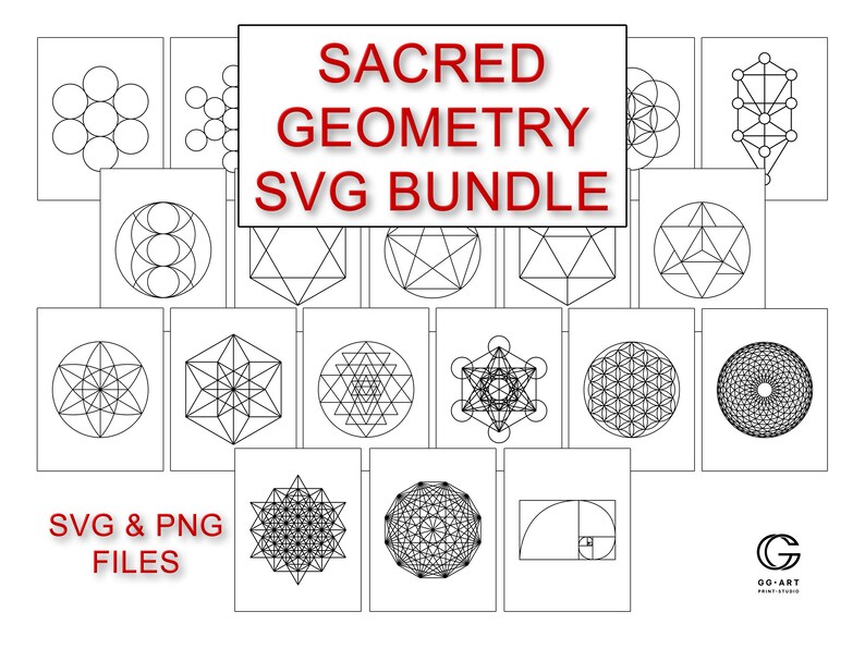 Sacred Geometry Svg Sacred Geometry Art Bundle Mandala Svg - Etsy