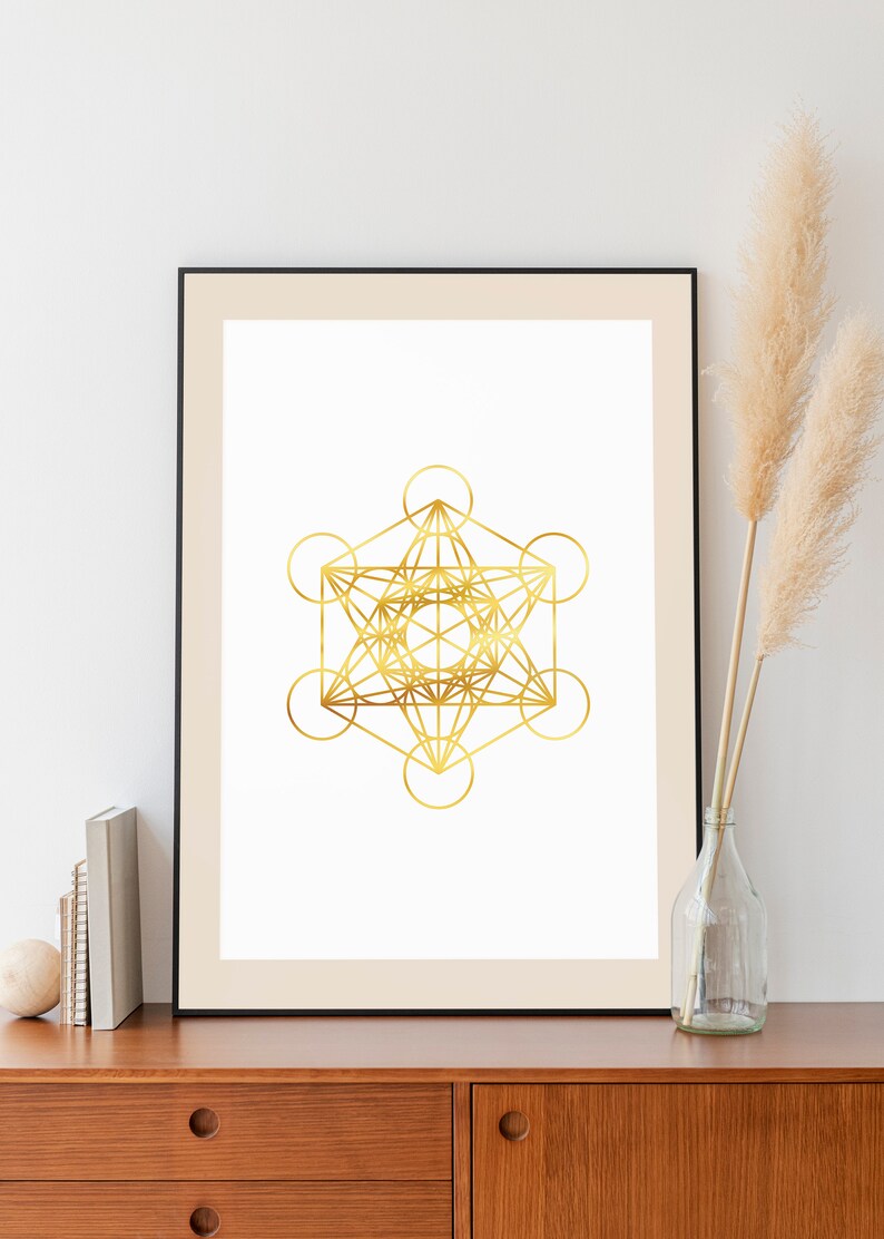 Metatron Print | Metatron Cube Poster | Sacred Geometry Wall Art ...