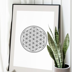 Flower of Life Wall Art | Sacred Geometry Wall Art | Flower of Life ...