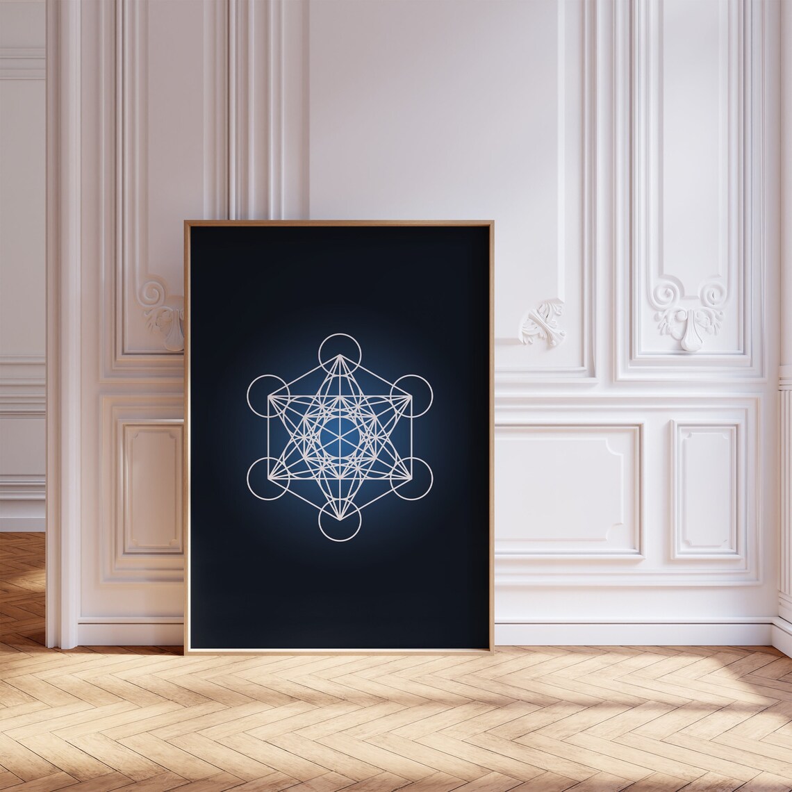 Metatron Cube Wall Art Sacred Geometry Print Yoga Wall Art Metatron ...