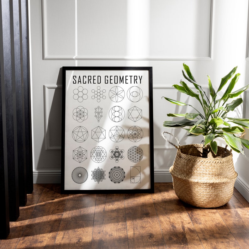 Sacred Geometry Print, Geometric Wall Art, Yoga Wall Art, Spiritual ...
