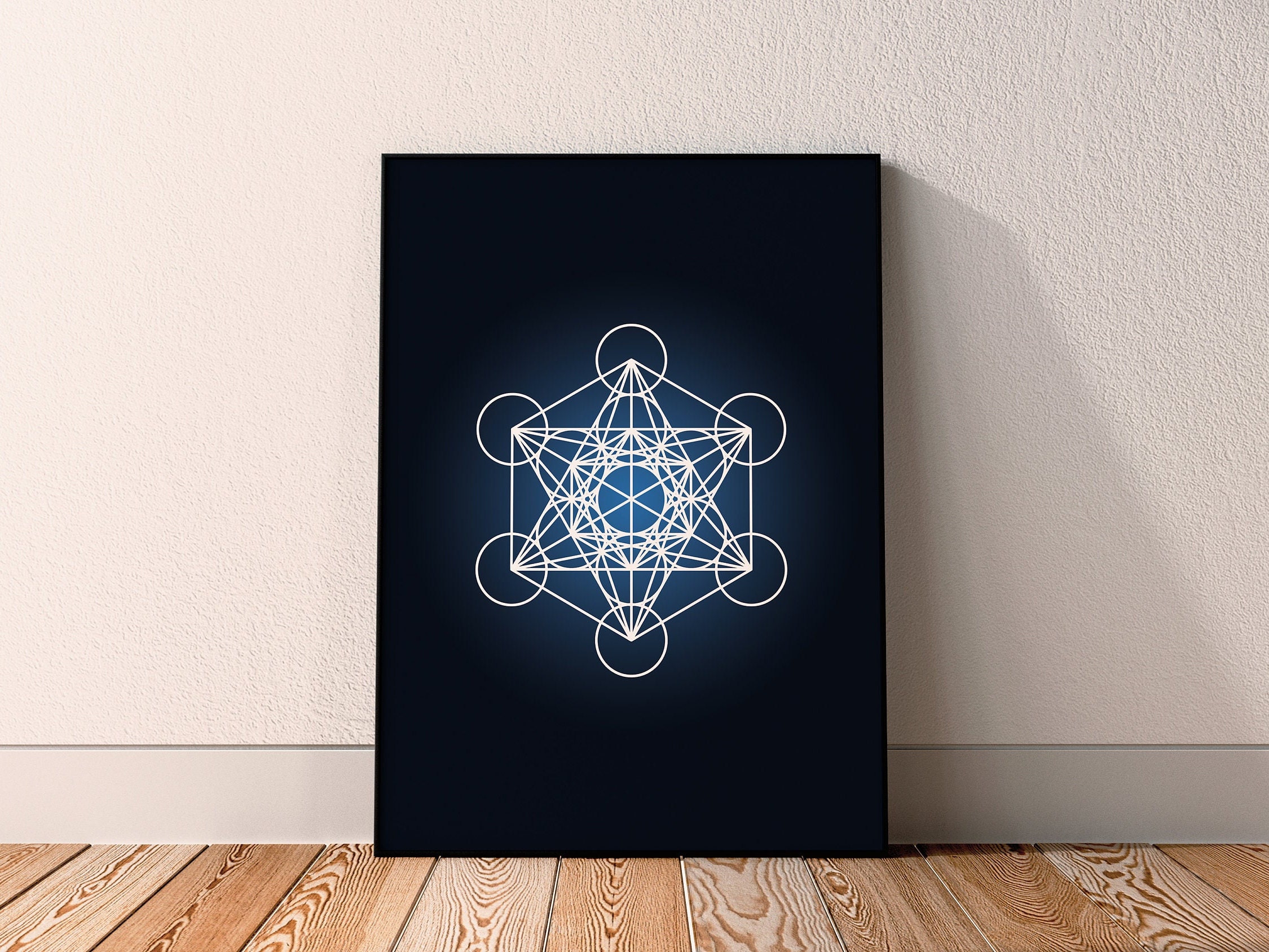 Metatron Cube Wall Art Sacred Geometry Print Yoga Wall Art Metatron ...