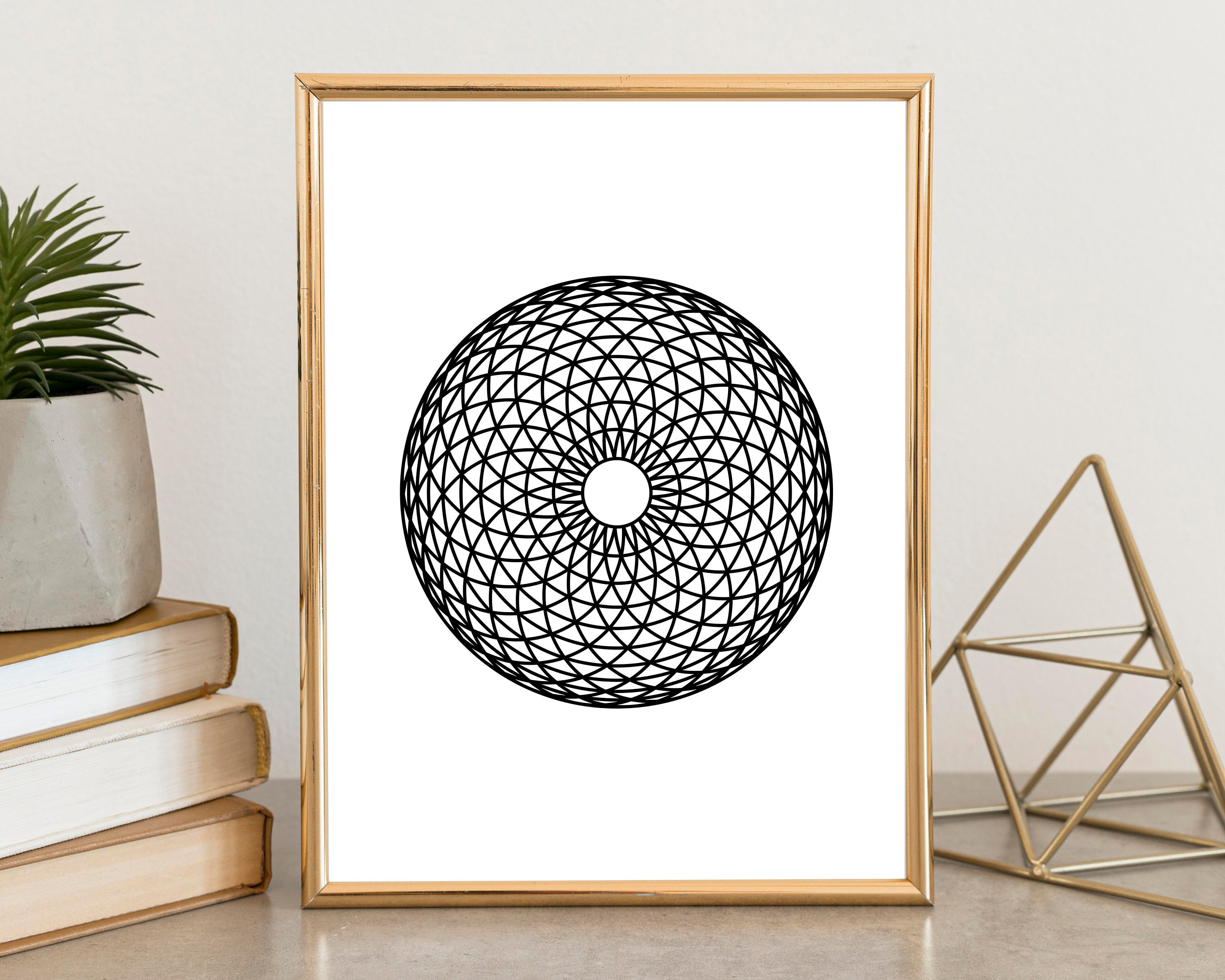 Torus Yantra Wall Art | Sacred Geometry Wall Art | Torus Print | Sacred ...