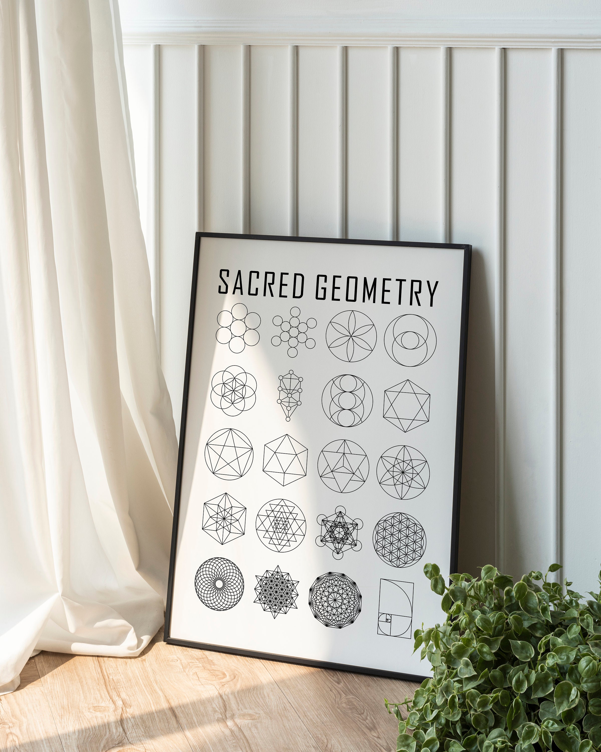 Sacred Geometry Print, Geometric Wall Art, Yoga Wall Art, Spiritual ...