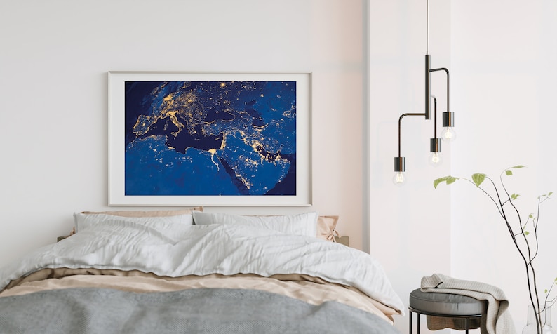 World Map Print Large World Map Earth Print NASA Print - Etsy