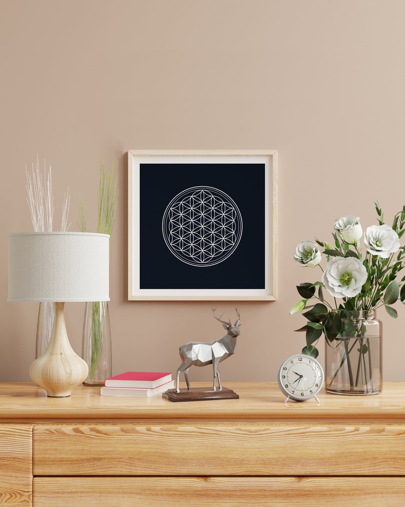 Flower of Life Wall Art, Sacred Geometry Wall Art, Flower of Life Print ...