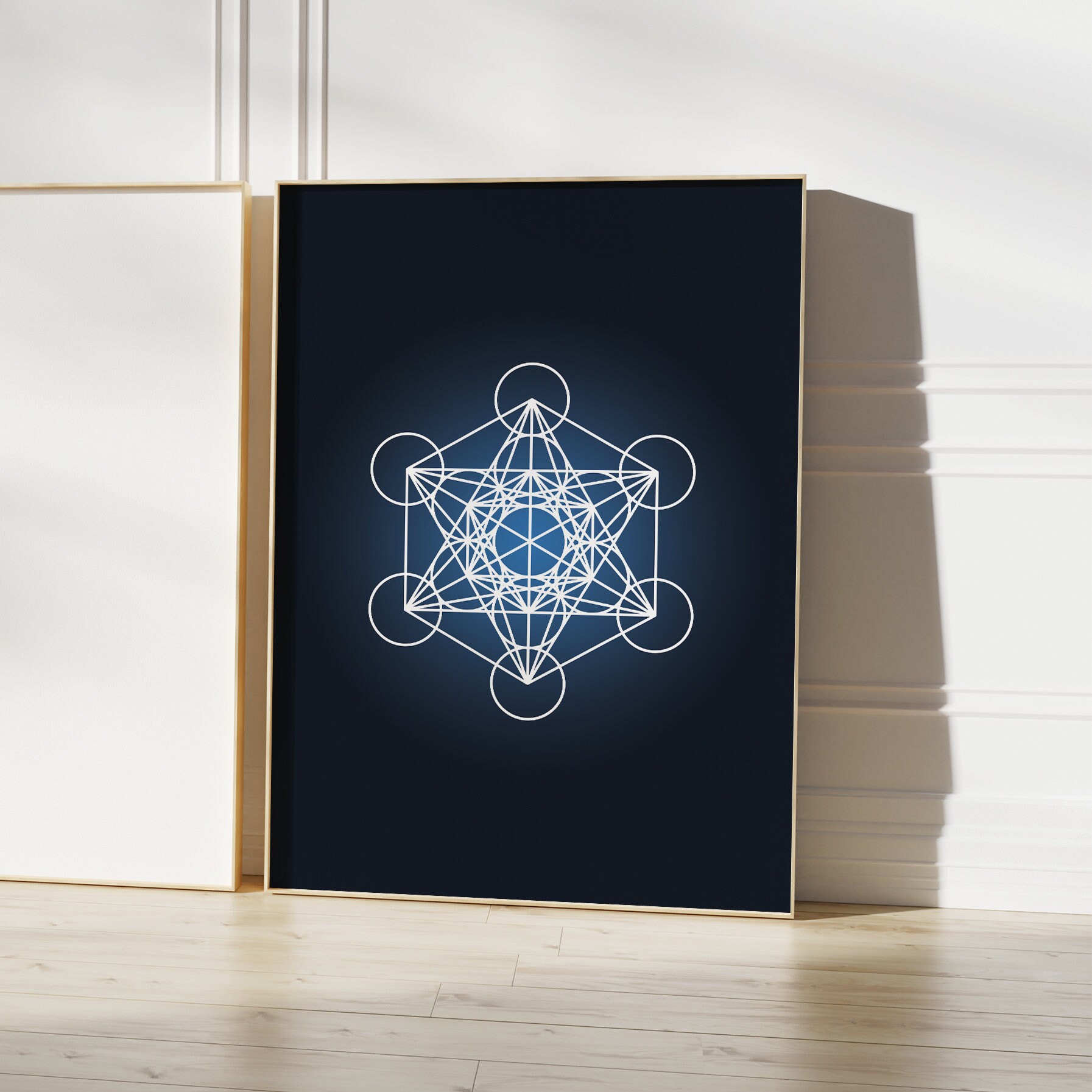 Metatron Cube Wall Art | Sacred Geometry Print | Yoga Wall Art ...