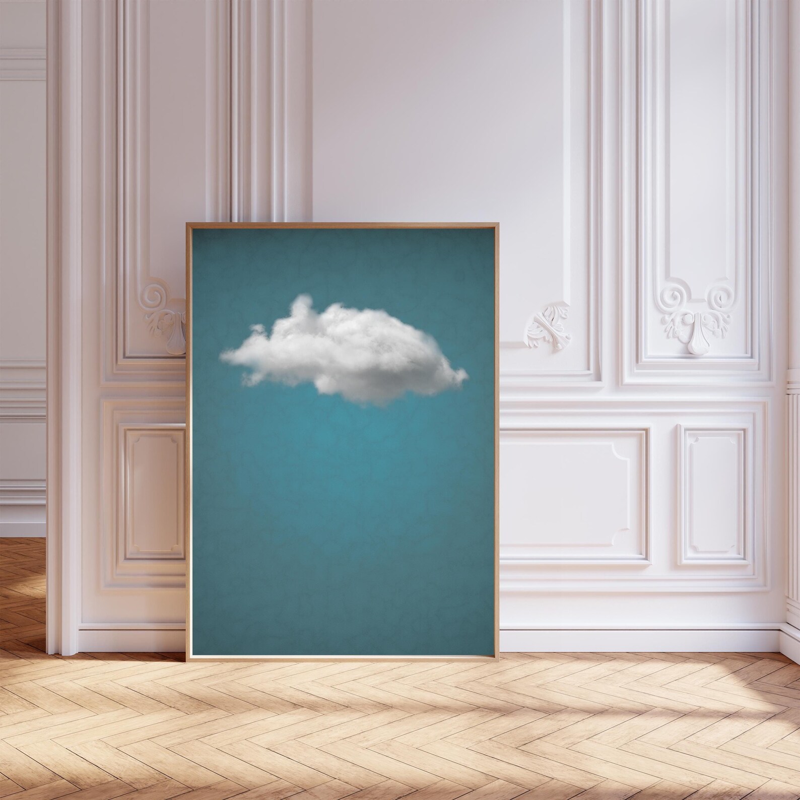 Cloud Wall Art, Sky Blue Wall Art, Surreal Wall Art, Cloud Art Print ...