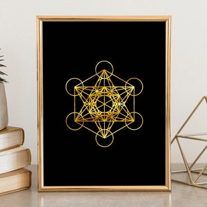 Metatron Print | Metatron Cube Poster | Sacred Geometry Wall Art ...