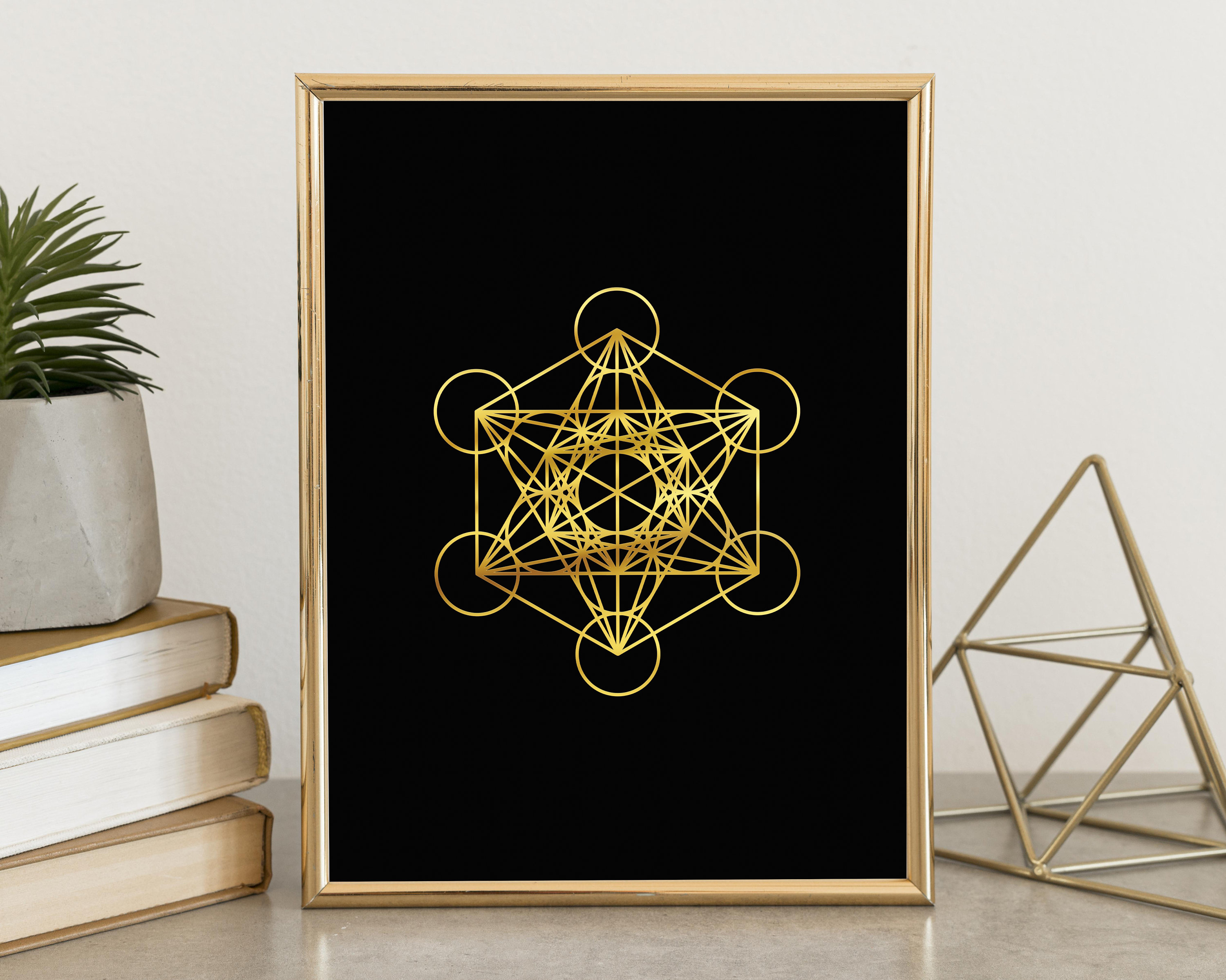 Metatron Print Metatron Cube Poster Sacred Geometry Wall Art Metatron ...