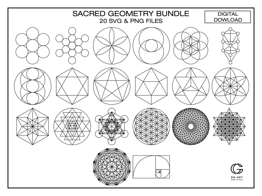 Sacred Geometry Svg Sacred Geometry Art Bundle Mandala Svg - Etsy