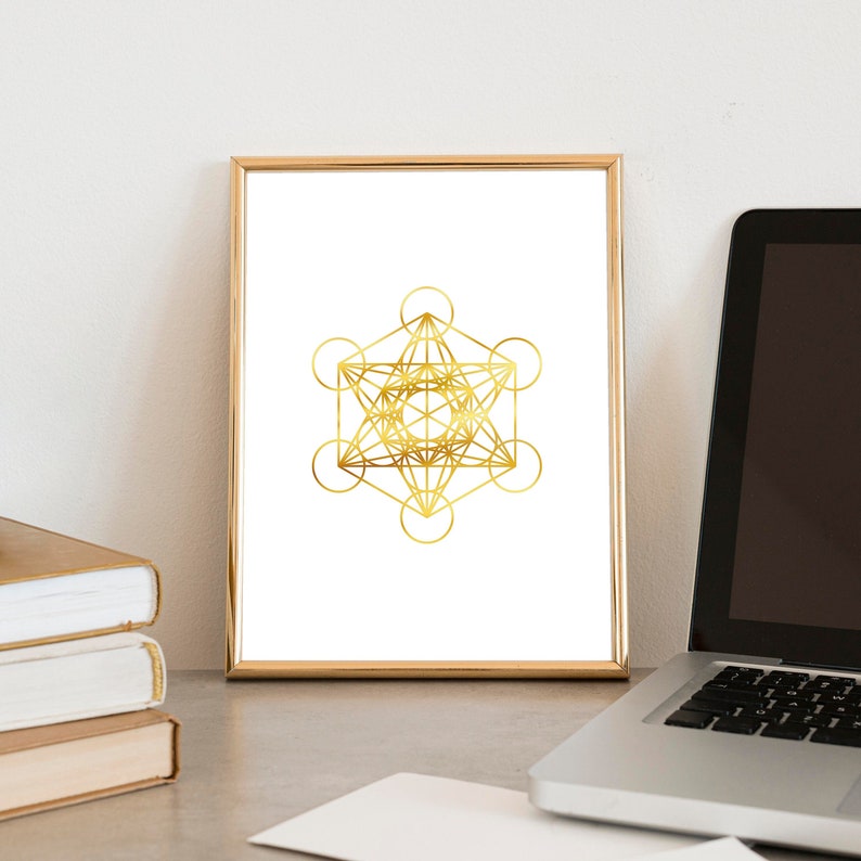 Metatron Print | Metatron Cube Poster | Sacred Geometry Wall Art ...