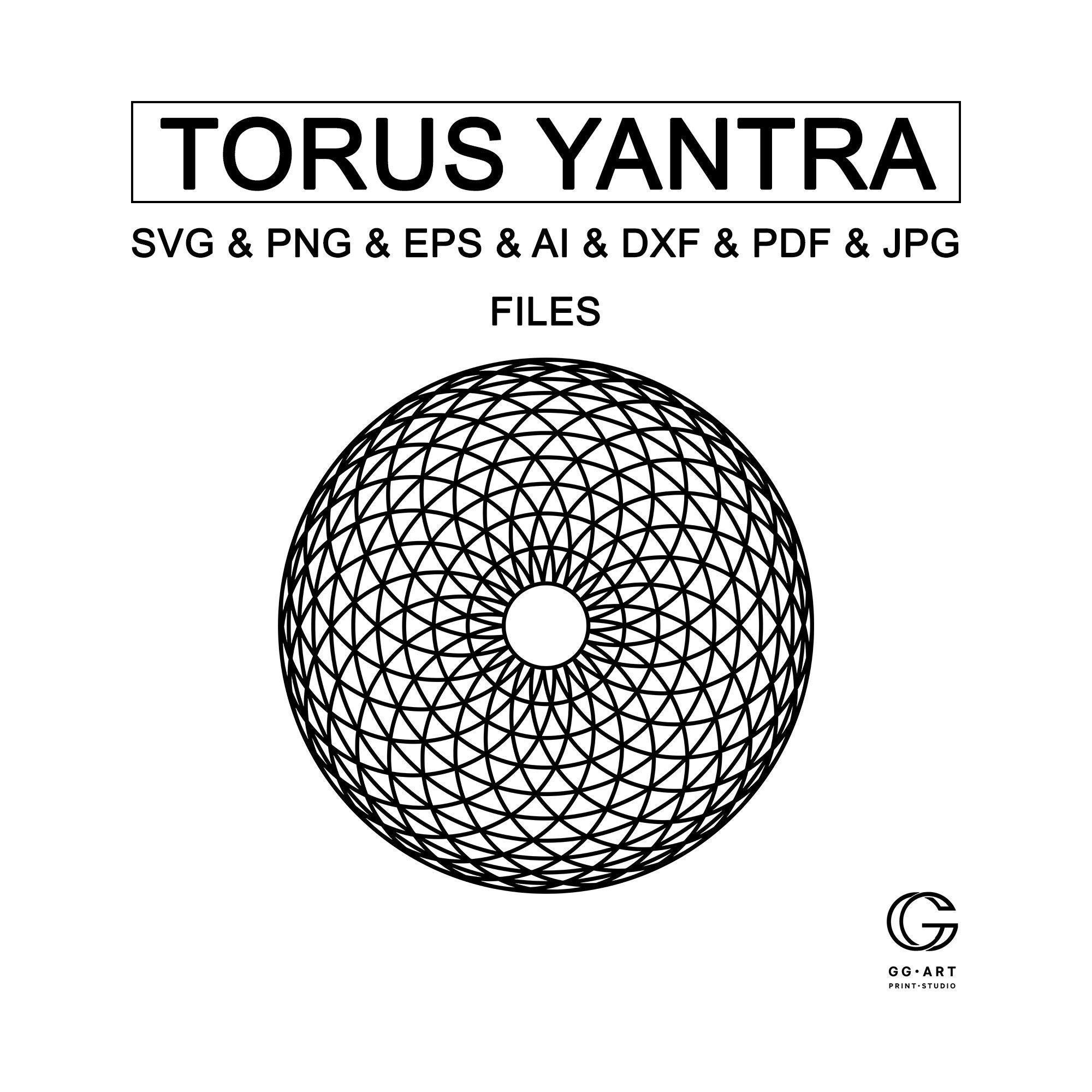 Torus Svg, Sacred Geometry Svg, Torus Symbol, Torus Cut Files, Geometric Svg, Png Eps Ai Dxf Pdf ...