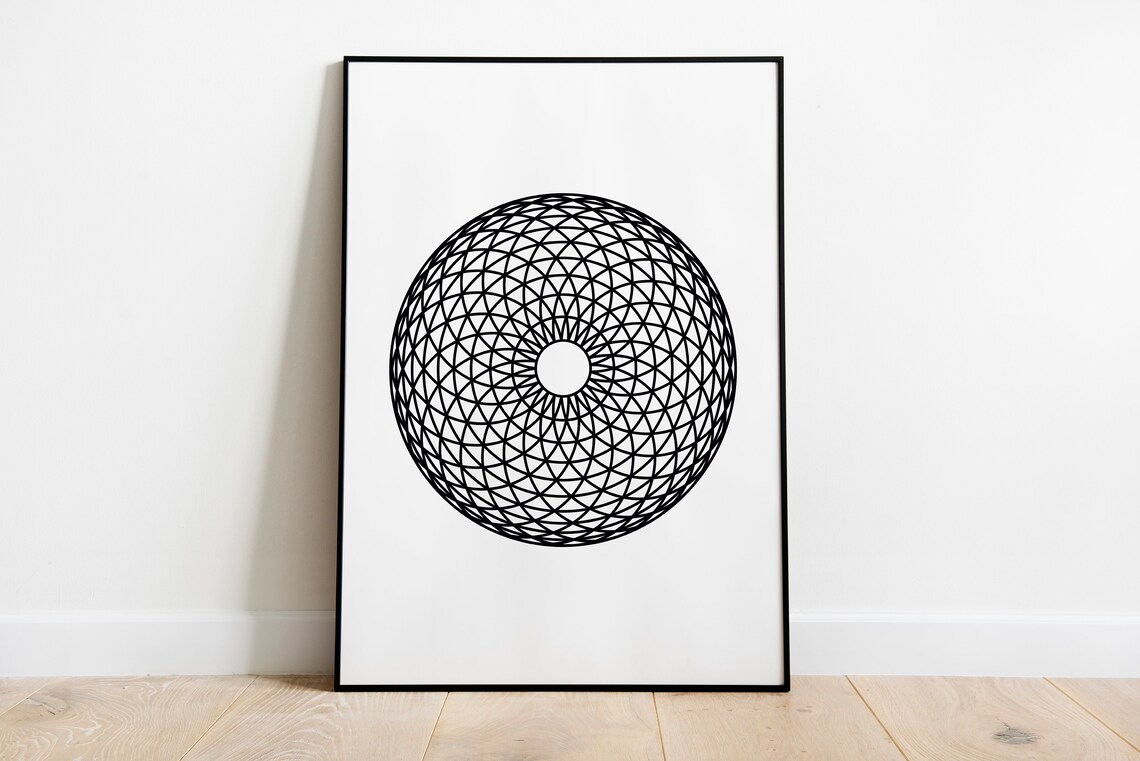 Torus Yantra Wall Art Sacred Geometry Wall Art Torus Print Sacred ...