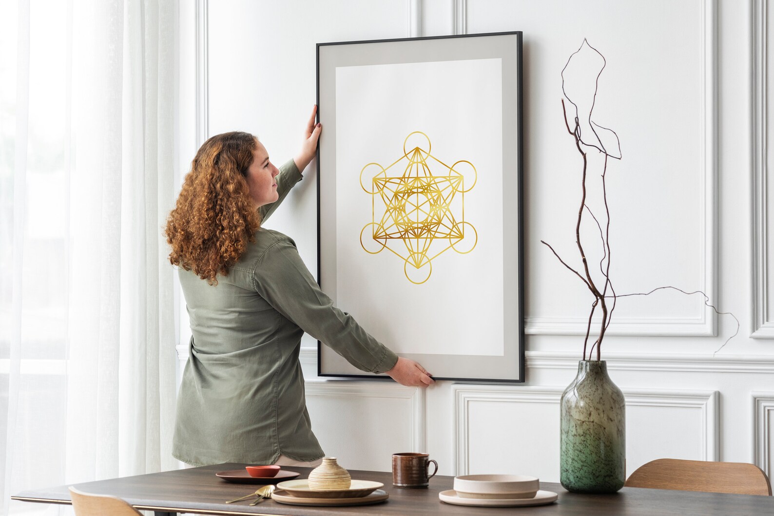 Metatron Print | Metatron Cube Poster | Sacred Geometry Wall Art ...