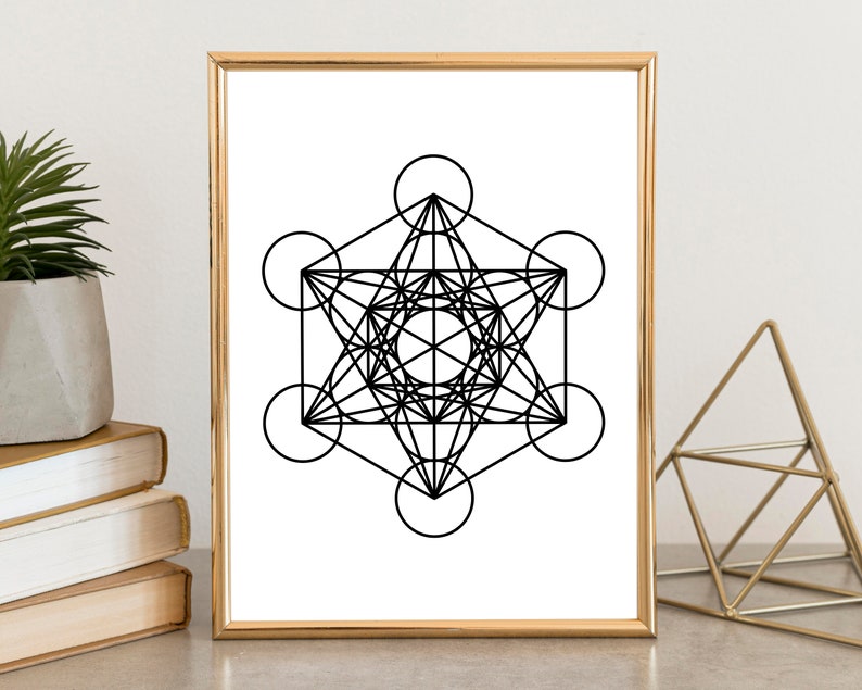 Metatron Cube Wall Art | Sacred Geometry Print | Metatron Print ...