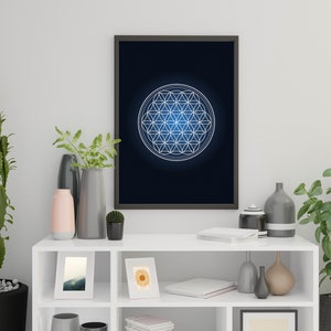 Flower of Life Wall Art | Sacred Geometry Wall Art | Flower of Life ...