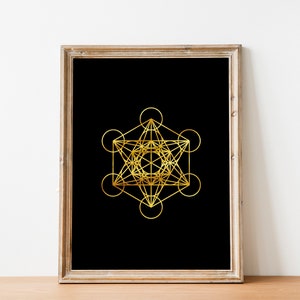 Metatron Print | Metatron Cube Poster | Sacred Geometry Wall Art ...