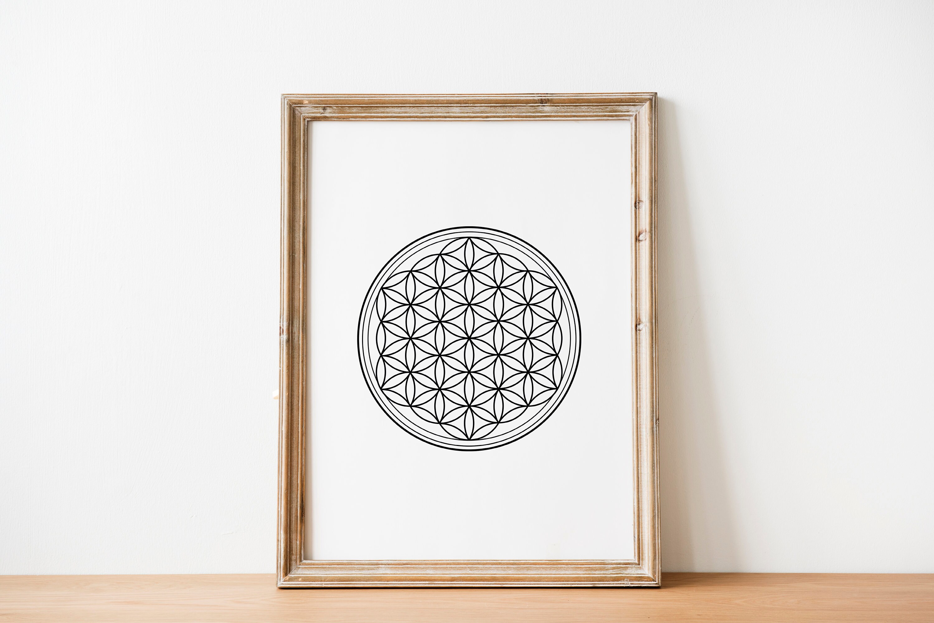 Flower of Life Wall Art Sacred Geometry Wall Art Flower of Life Print ...